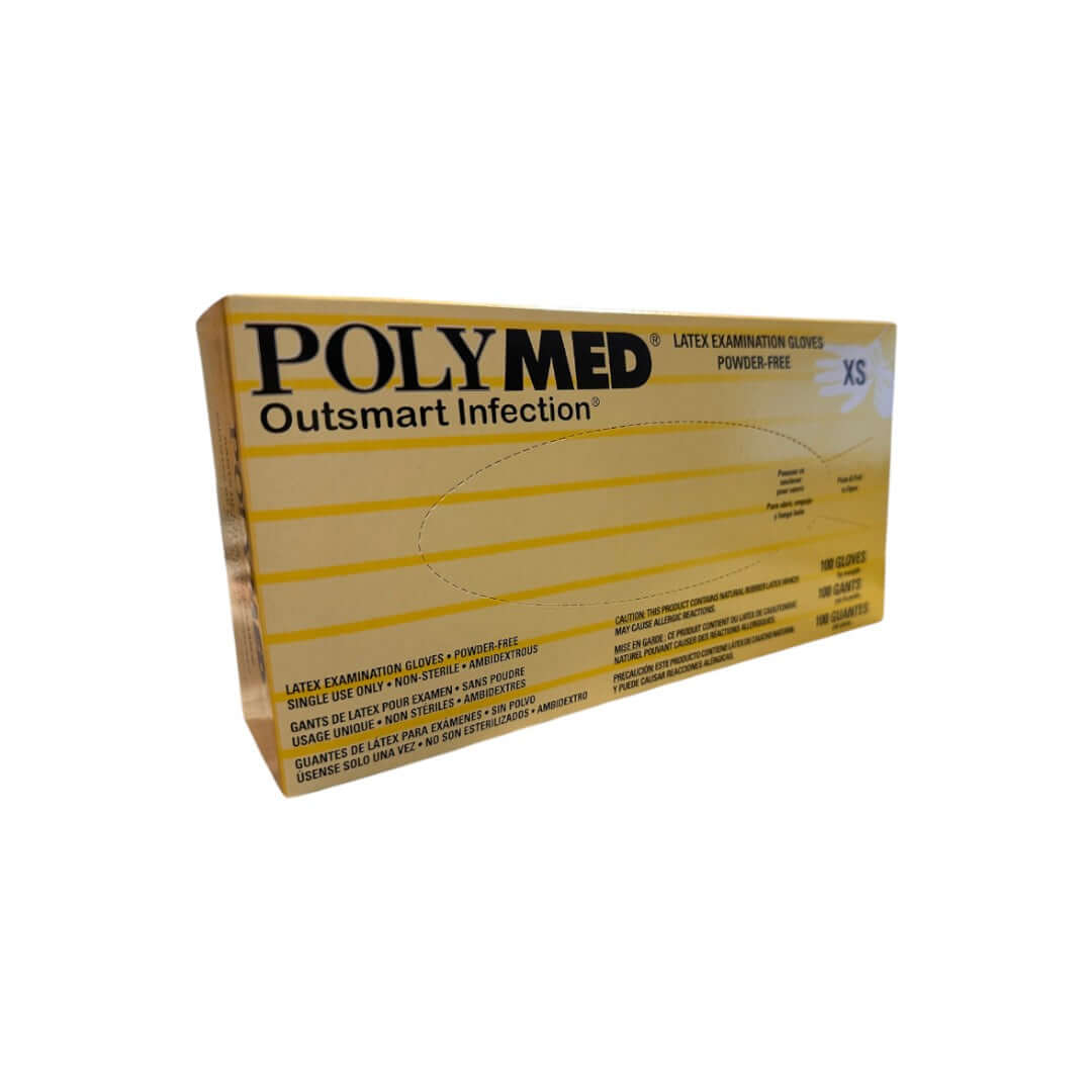 Polymed Disposable Latex Gloves {Box of 100} | The Express Beauty